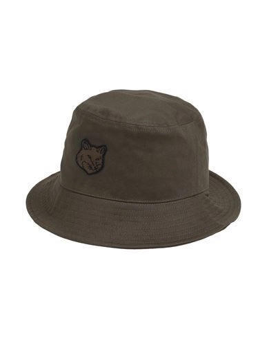 Maison Kitsuné Cotton Bucket Hat With Logo - Green