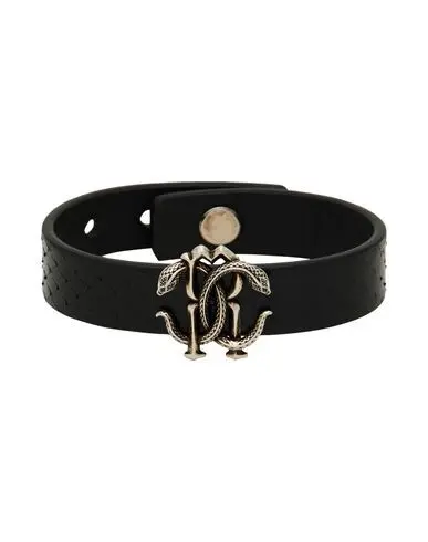 Roberto Cavalli Leather Bracelet - Black