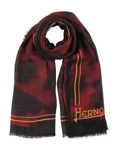 Herno Scarf Burgundy Wool, Silk - Red