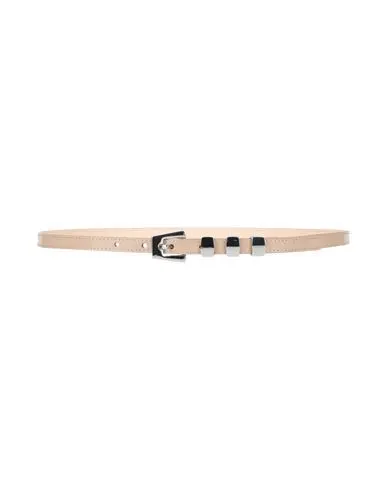 By Far Skinny Cow Leather Belt - Beige