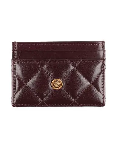 Versace Cardholder Burgundy Calfskin - Red