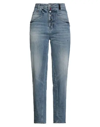 High Tapered Jeans In Stretch Denim