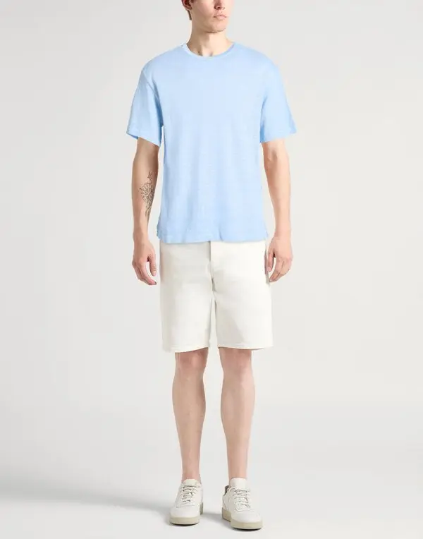 120% Lino T-shirt Size Linen - Blue