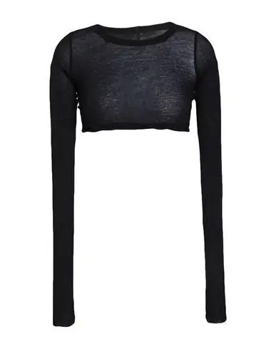 Rick Owens Cotton Jersey Crop Top - Black