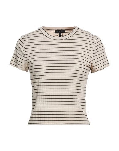 Rag & Bone Striped Ribbed Jersey Crewneck T-shirt