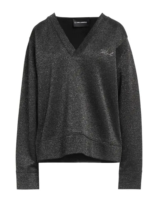 Karl Lagerfeld T-shirt In Viscose, Polyester, And Metallic Fiber