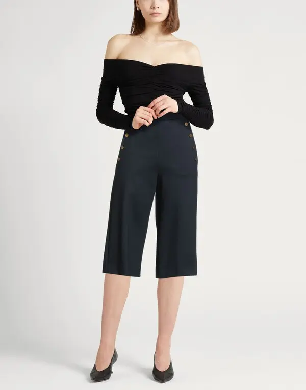 Max Mara Culottes In Wool Blend - Navy