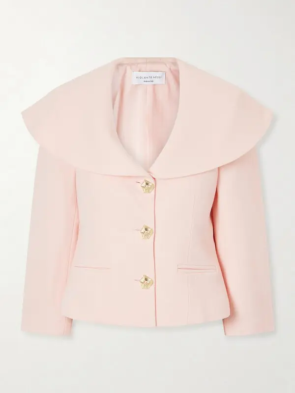VIOLANTE NESSI Manuela Wool-crepe Jacket