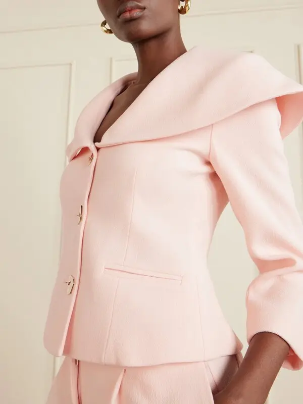 VIOLANTE NESSI Manuela Wool-crepe Jacket
