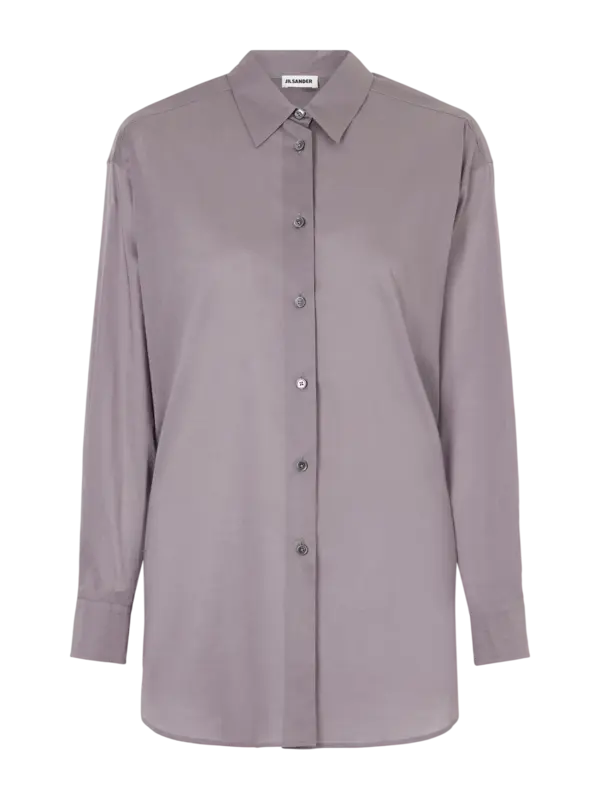 JIL SANDER Cotton-poplin Shirt - Gray