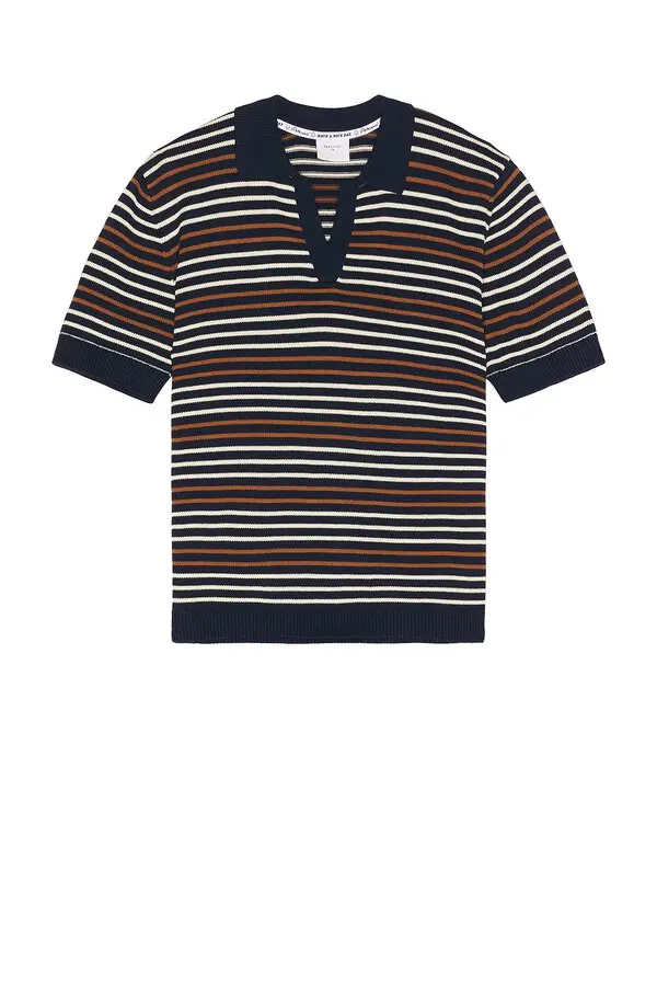 PERCIVAL Casa Martini Knitted Polo - Navy