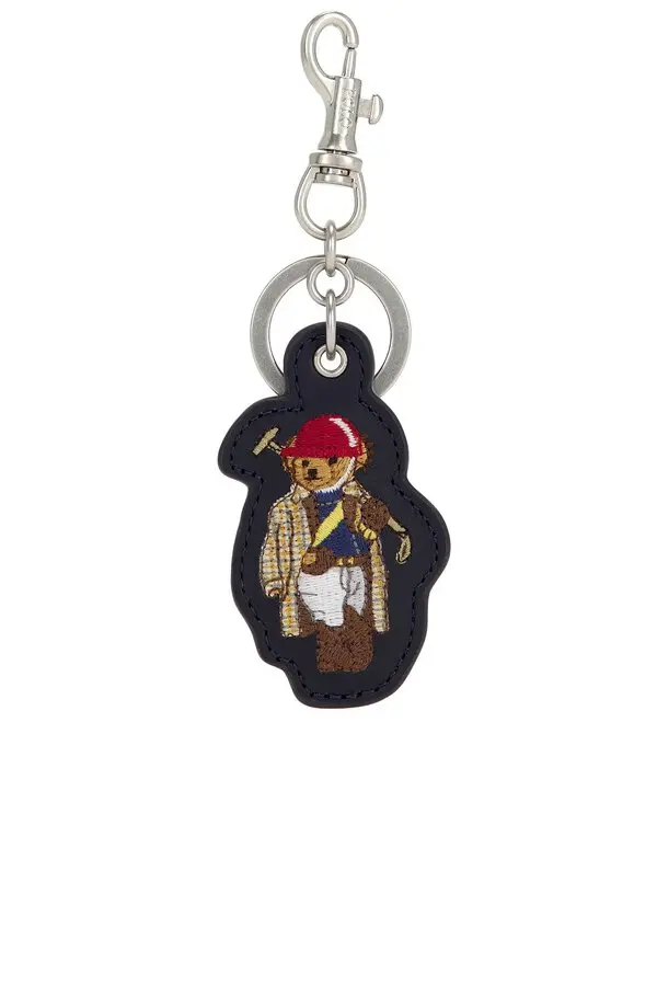 Polo Ralph Lauren Leather Novelty Bear Keyfob - Newport Navy