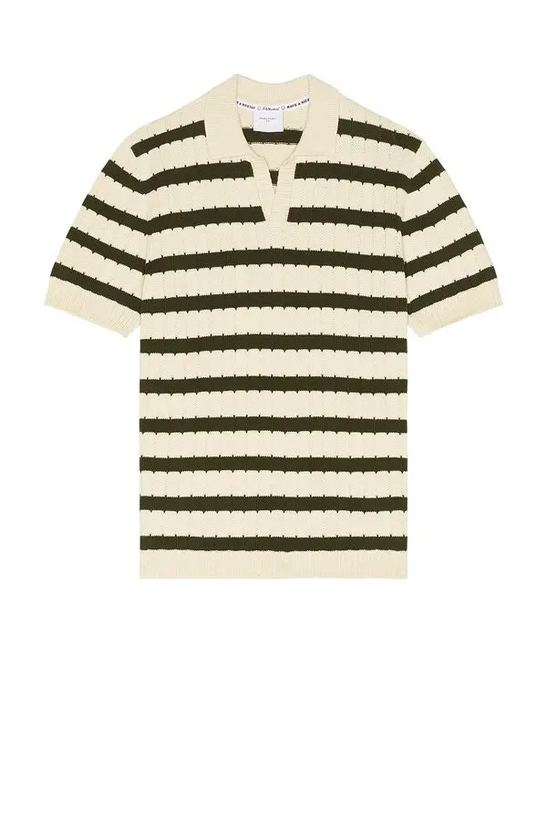 PERCIVAL Stine Knitted Polo - Ecru