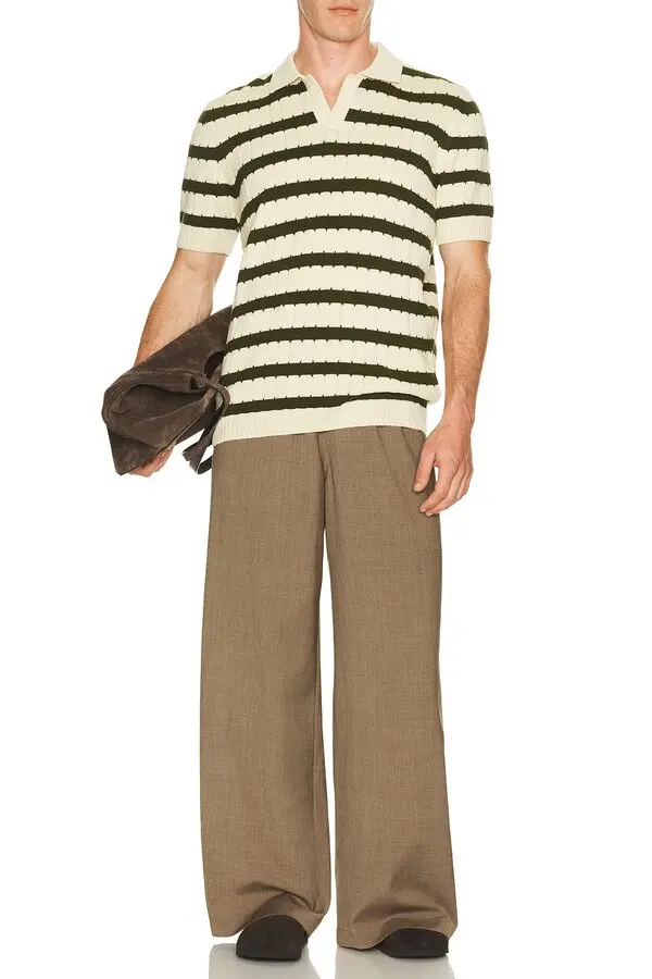 PERCIVAL Stine Knitted Polo - Ecru