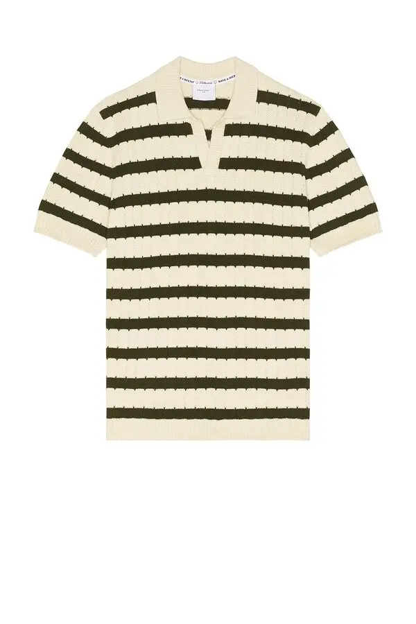 PERCIVAL Stine Knitted Polo - Ecru