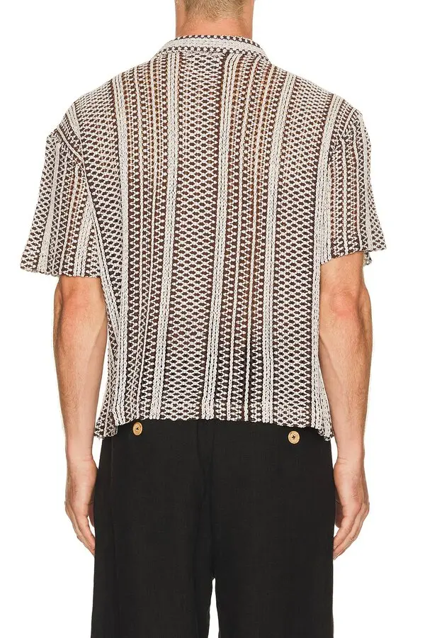 PERCIVAL Hugh Crochet Cuban Shirt