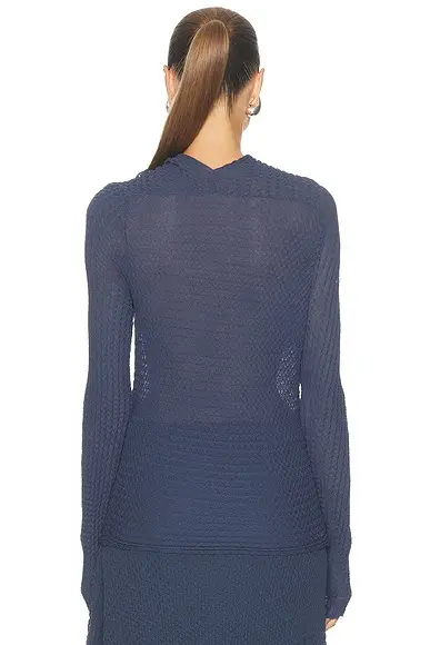 Victoria Beckham Long Sleeve Mockneck Top