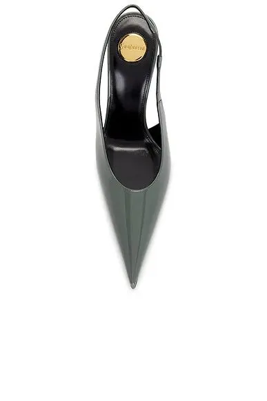 Saint Laurent Guermantes 110 Slingback Pump - Graphite