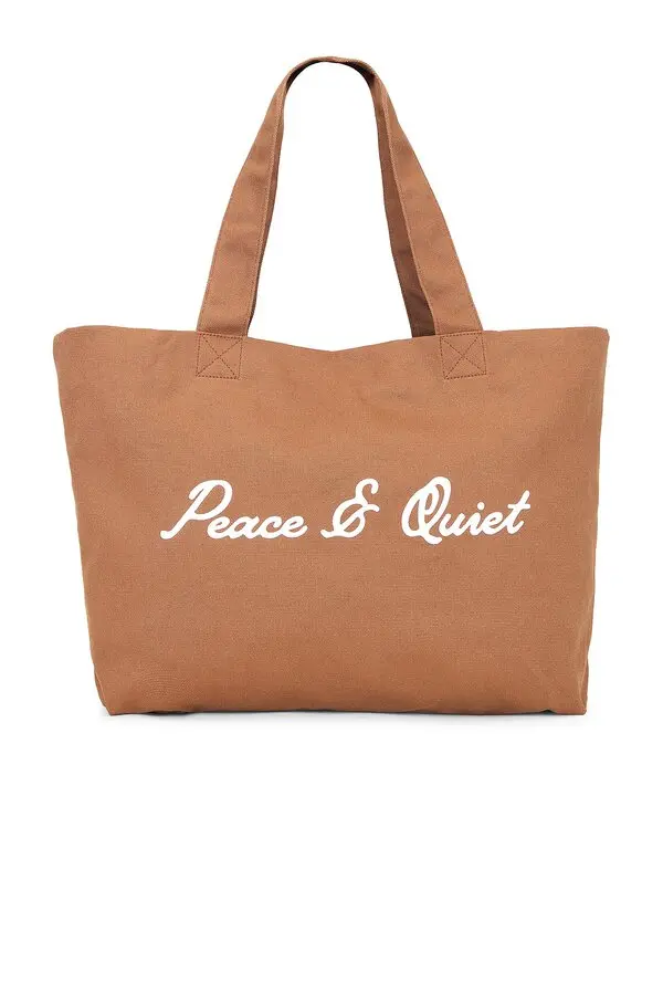 MUSEUM OF PEACE & QUIET Signature Zip Tote Bag - Sepia