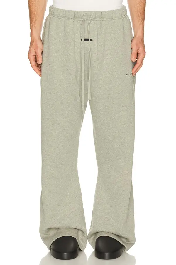 Fear Of God Signature Flare Sweatpant In Grey - Concrete Heather & Dark Concrete Heather