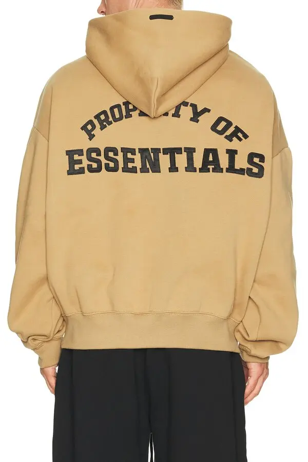 Fear Of God Property Lounge Half Zip Hoodie In Brown - Dune