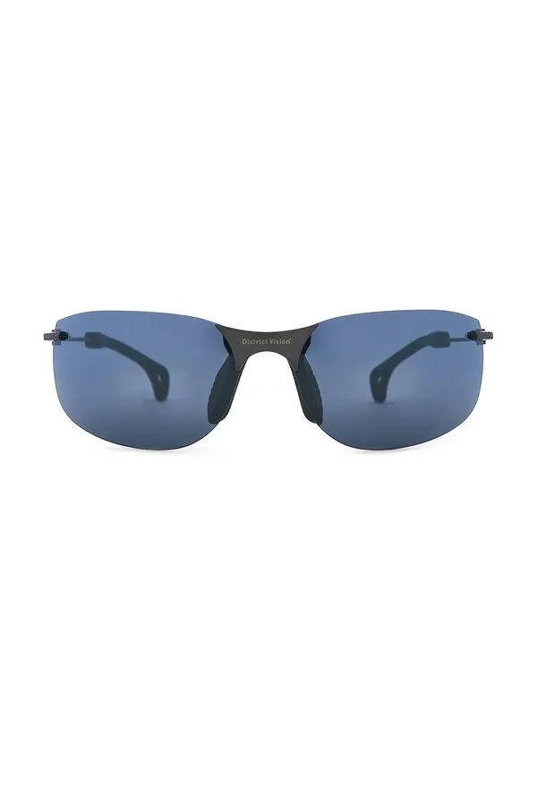 DISTRICT VISION Miho Windstream Ti Sunglasses - Graphite & D+ Onyx Mirror