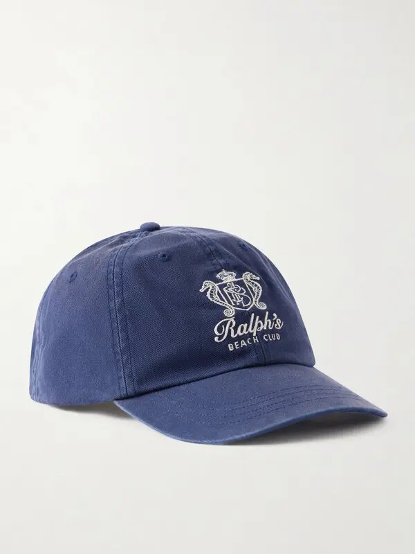 Polo Ralph Lauren Logo-embroidered Cotton-twill Baseball Cap - Blue