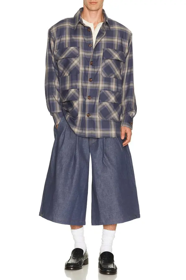 ART COMMUNITY Diptych Japanese Denim Jort