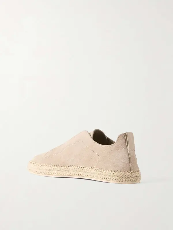 Zegna Triple Stitch™ Suede Slip-on Sneakers