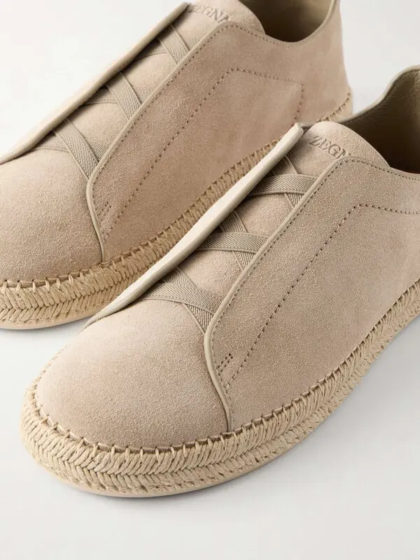 Zegna Triple Stitch™ Suede Slip-on Sneakers