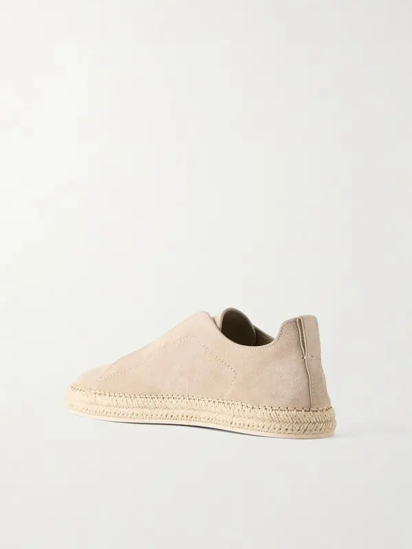 Zegna Triple Stitch™ Suede Slip-on Sneakers