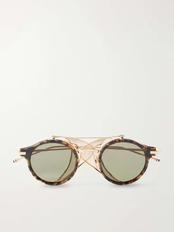 Thom Browne Round-frame Sunglasses - Gold