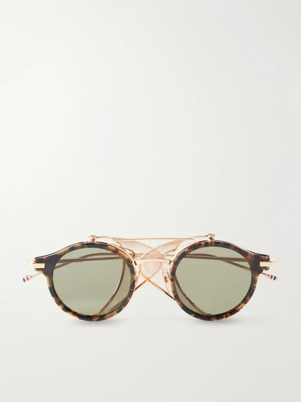 Thom Browne Round-frame Sunglasses - Gold