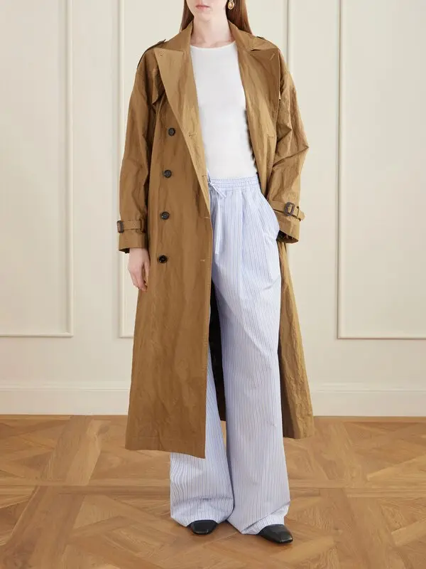 Dolce & Gabbana Double-breasted Cotton-blend Trench Coat - Neutrals