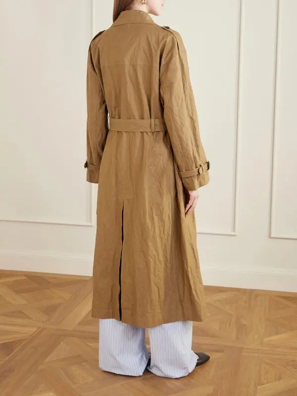 Dolce & Gabbana Double-breasted Cotton-blend Trench Coat - Neutrals
