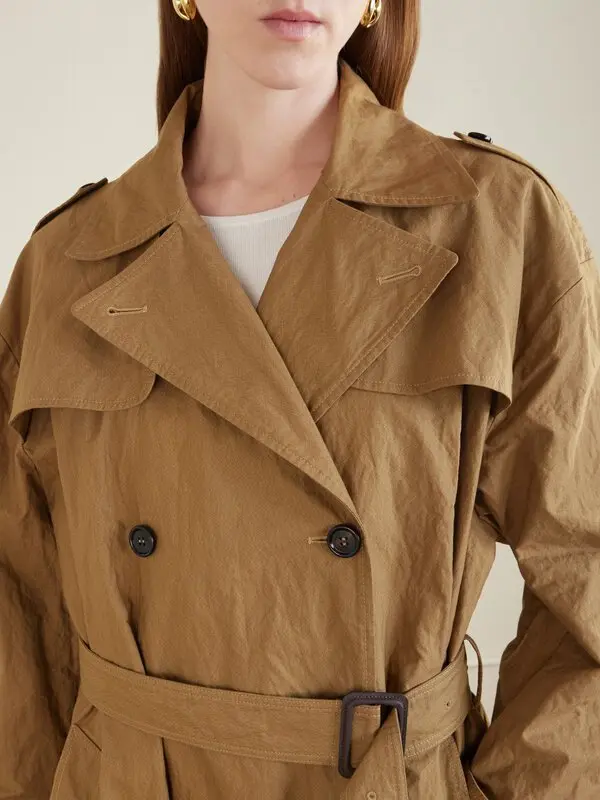 Dolce & Gabbana Double-breasted Cotton-blend Trench Coat - Neutrals