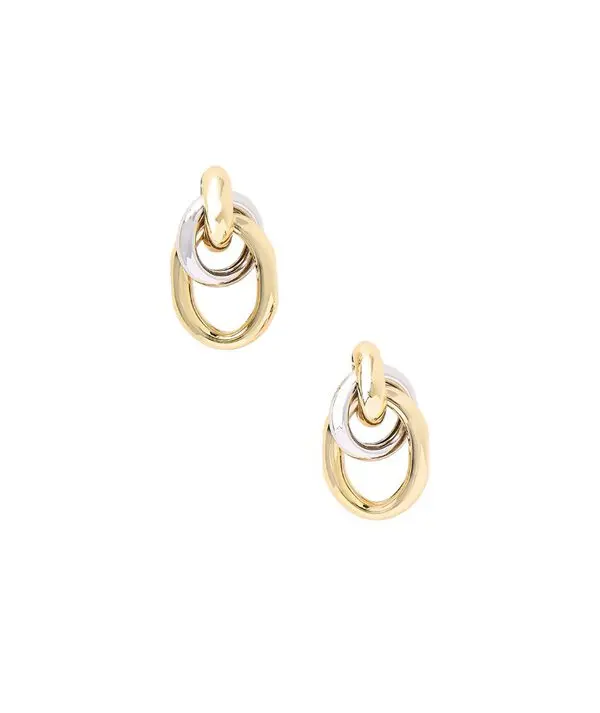 MARTHA CALVO Ami Gold And Rhodium-plated Earrings - Multi