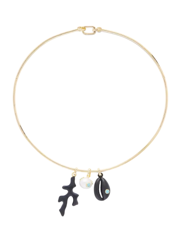 MARTHA CALVO Mar Plated Charm Choker - Gold