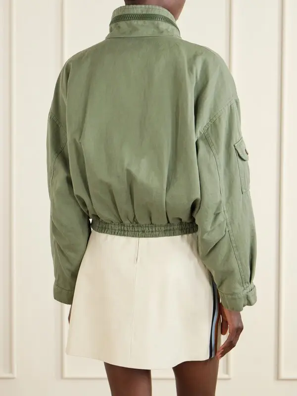 Balmain Cotton And Linen-blend Twill Bomber Jacket