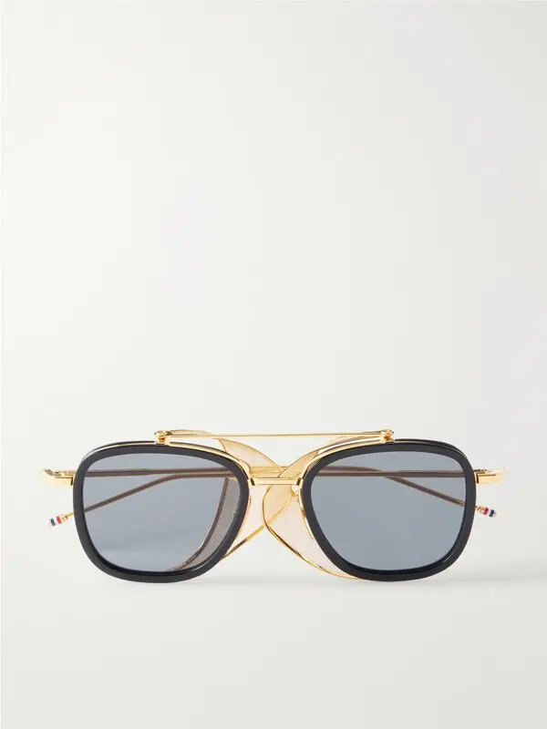 Thom Browne Round-frame Sunglasses - Gold
