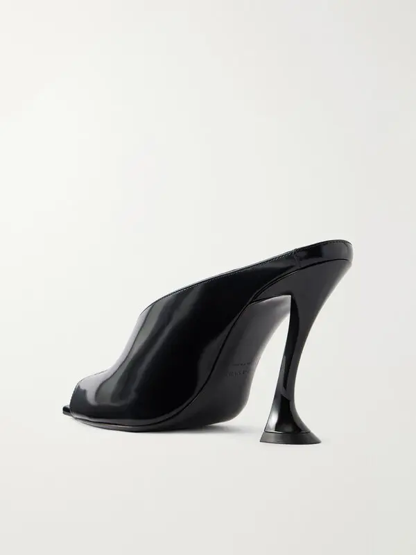 LANVIN Leather Mules - Black