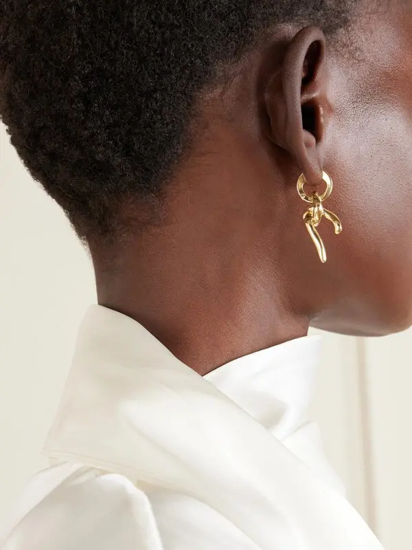 Bottega Veneta Knot -plated Silver Earrings