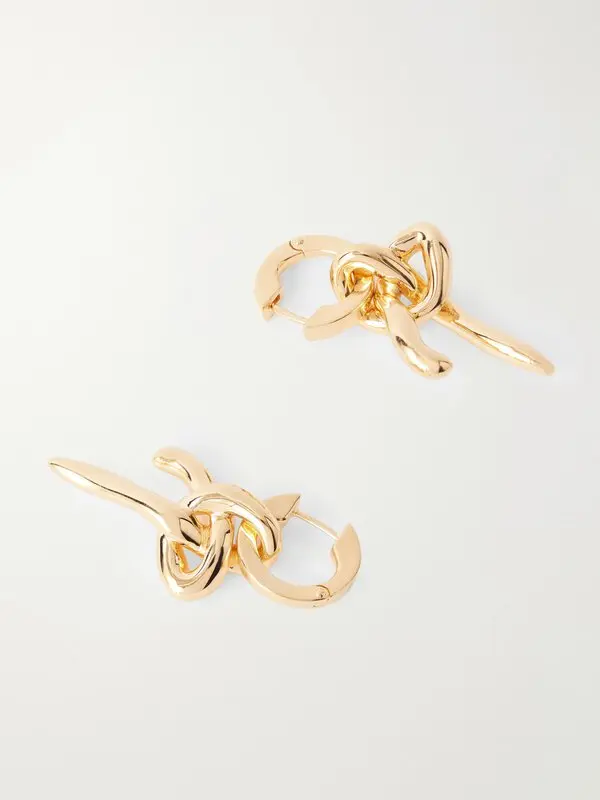 Bottega Veneta Knot -plated Silver Earrings