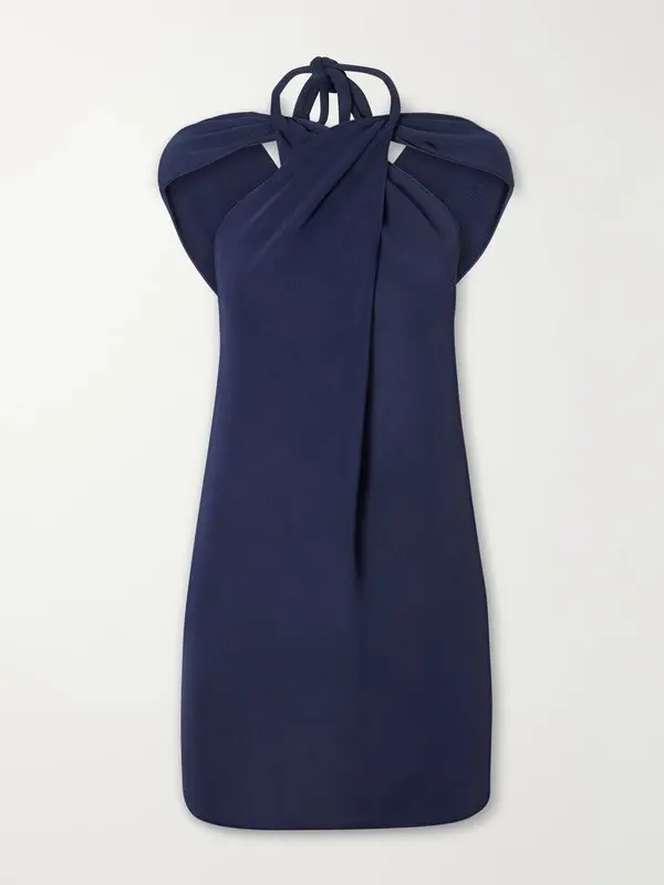 LANVIN Choker Jersey Halterneck Tunic - Blue