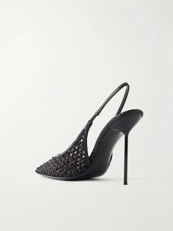 Paris Texas Lidia Slingback Pumps - Black