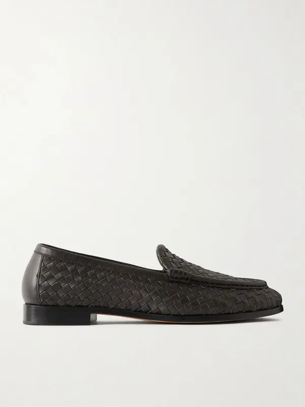 Bottega Veneta Intrecciato Leather Loafers - Brown