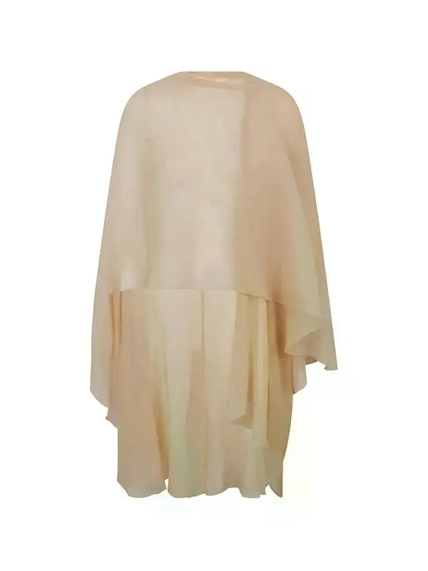 Ermanno Scervino Sheer Draped Cape - Neutrals