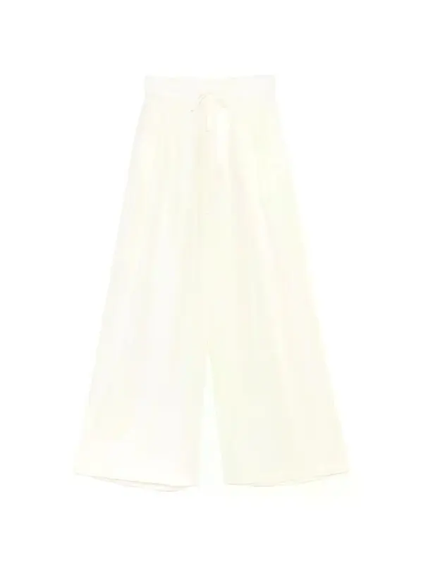 ELEH Drawstring Wide-leg Trousers - Neutrals