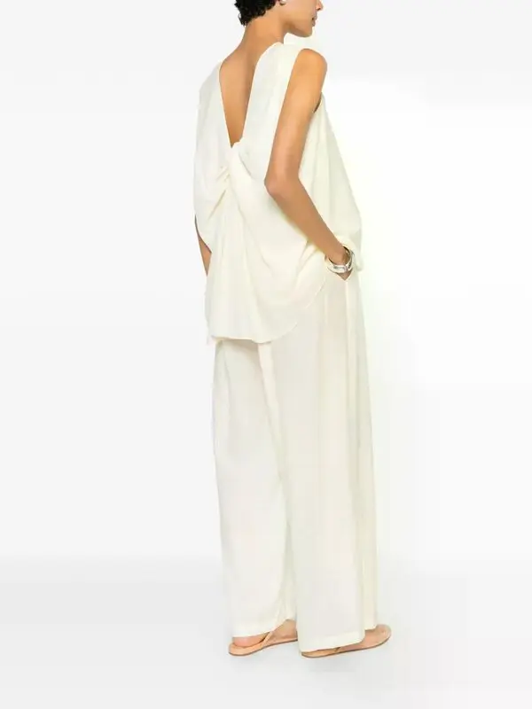 ELEH Drawstring Wide-leg Trousers - Neutrals