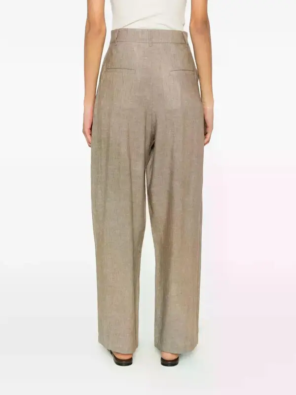 ELEH Pleated Trousers With Belt Loops